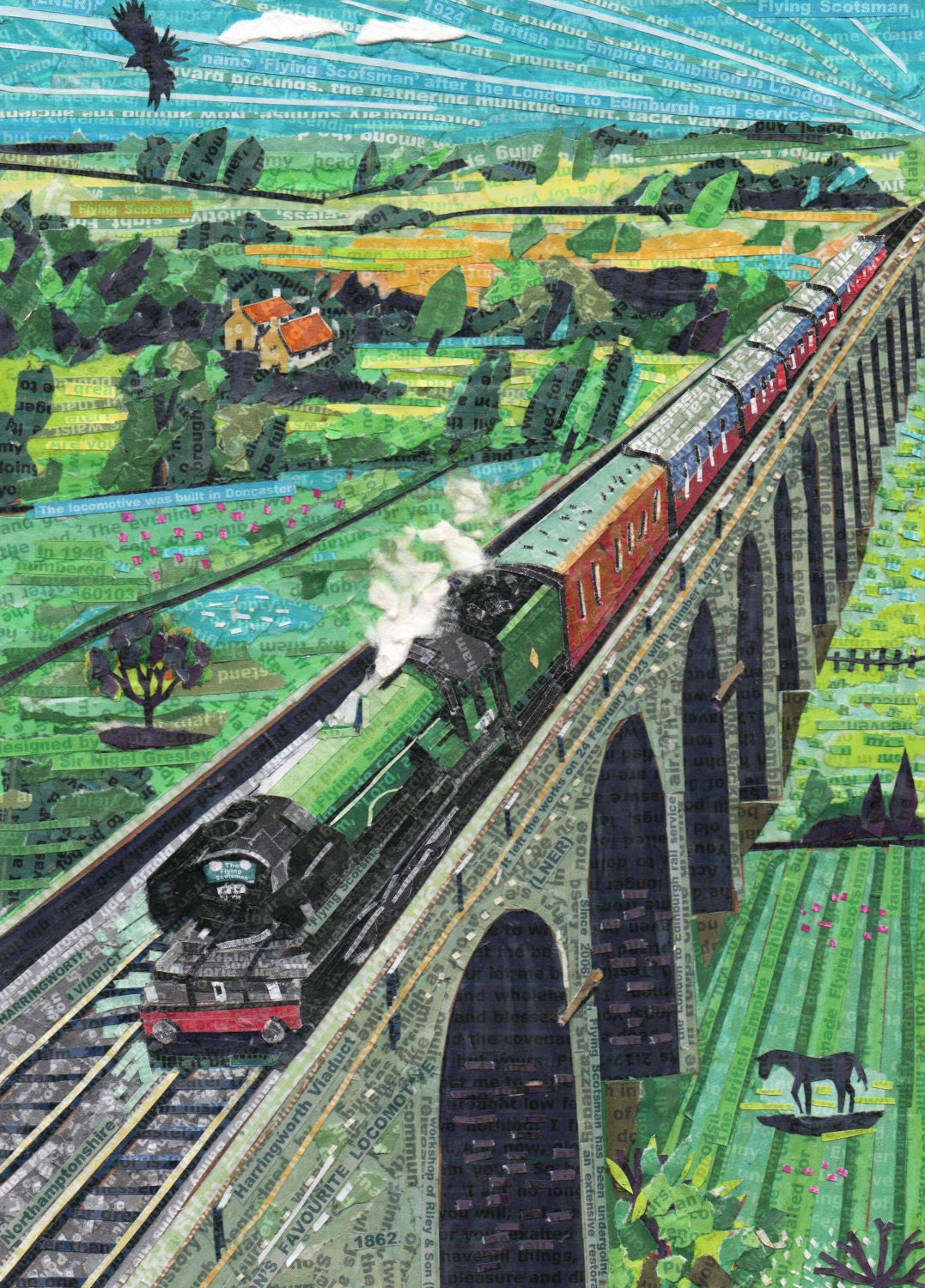 The Flying Scotsman Art Print – Steam Train Gift, Signed A3 Locomotive ...