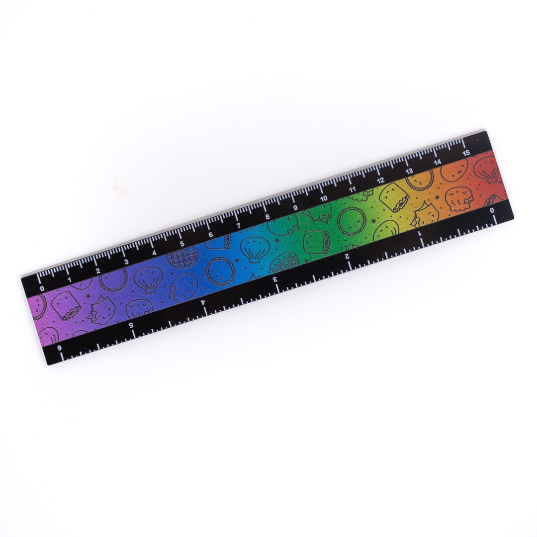 RULER001 Rainbow Steam Team 6 Ruler Ruler school - Etsy