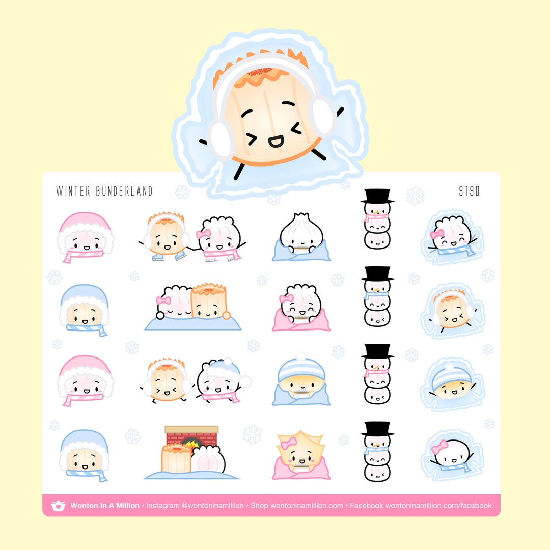 S190 Winter Bunderland Stickers Stickers wonton in A Million, Planner ...