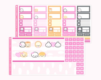 B6 Monthly Stickers - Etsy