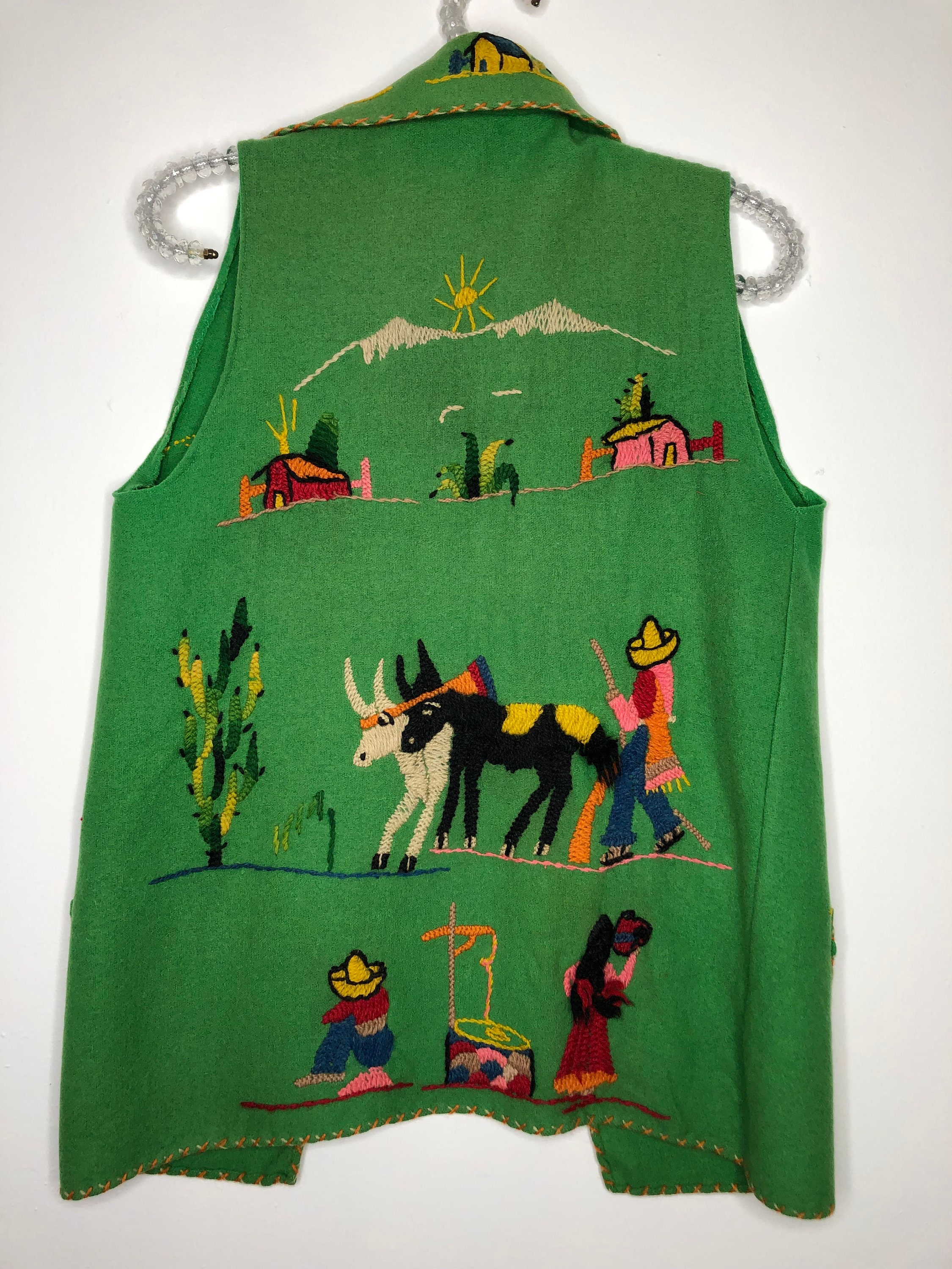 Embroidered Mexican Vest - Etsy