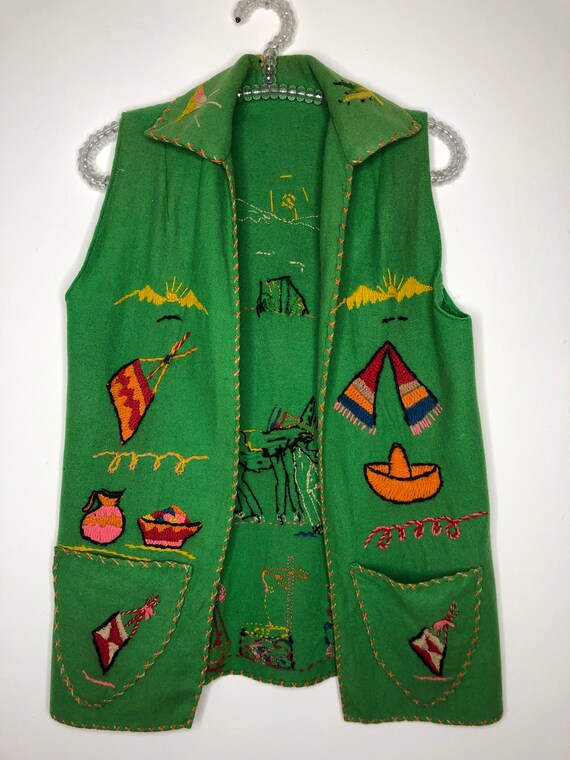 Embroidered Mexican Vest - Gem