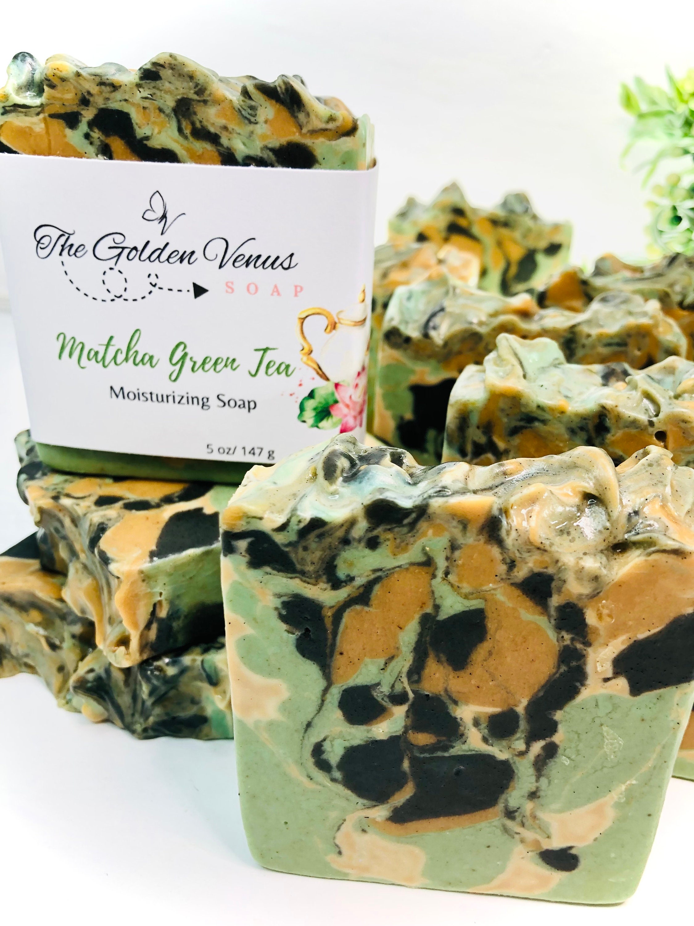 Matcha Green Tea Soap / Clay Soap Bar / Goat Milk Soap / Artisan Herbal ...