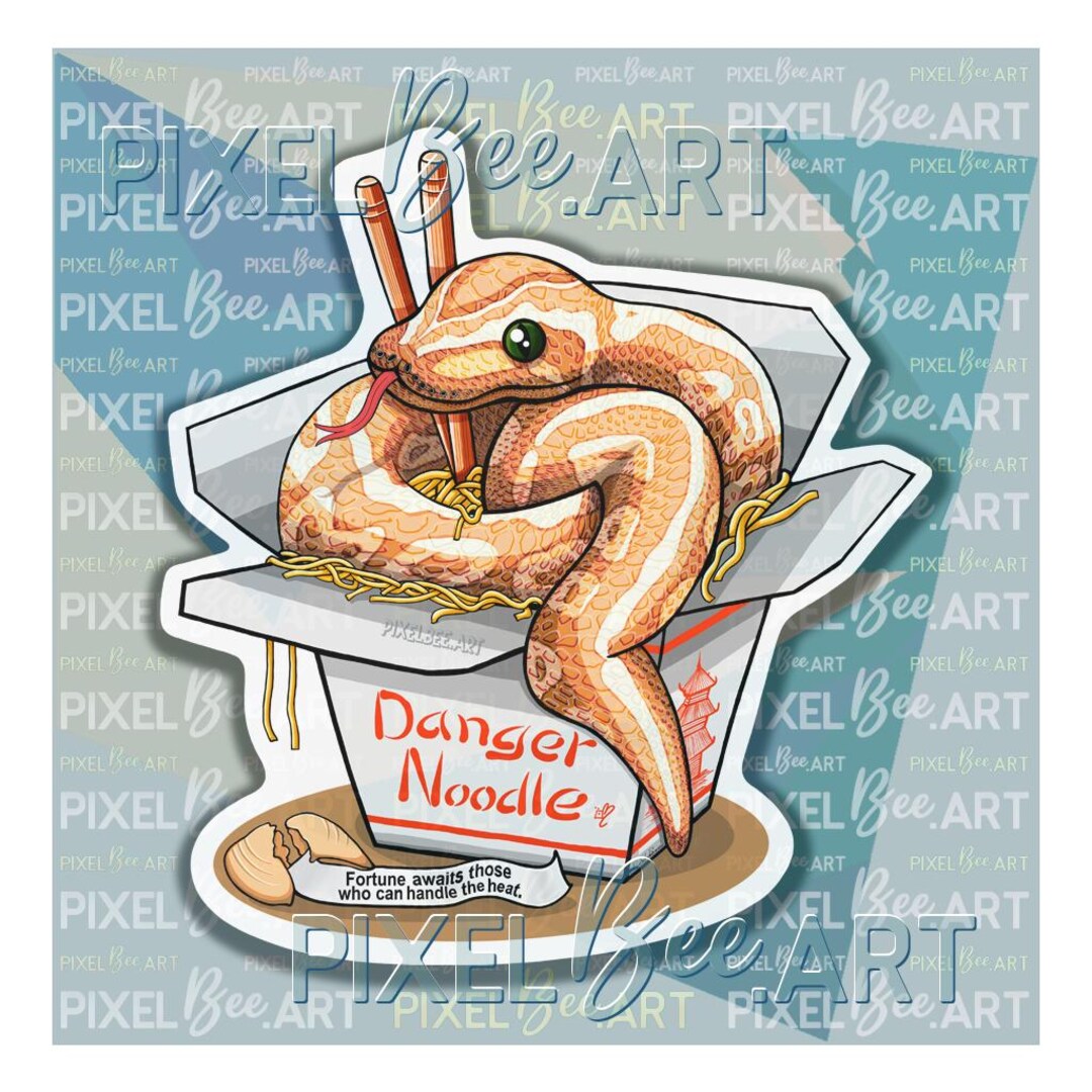 Banana Morph Ball Python Sticker, Royal Python, Danger Noodle, Snake ...