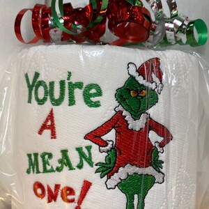 Grinch Embroidered Toilet Paper, Christmas Toilet Paper Gift - Etsy