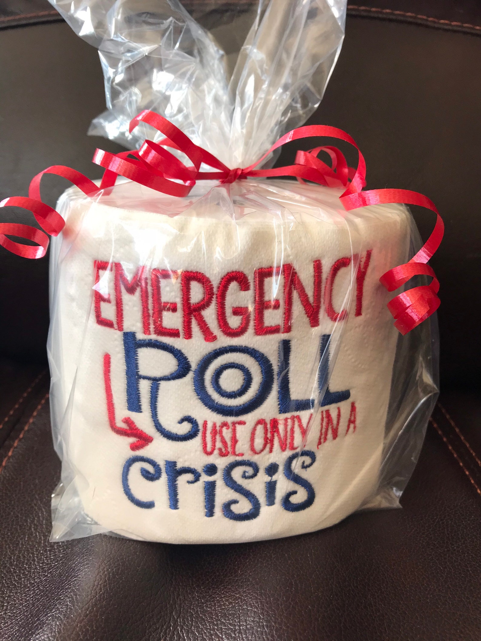 Emergency Roll Embroidered Toilet Paper - Etsy