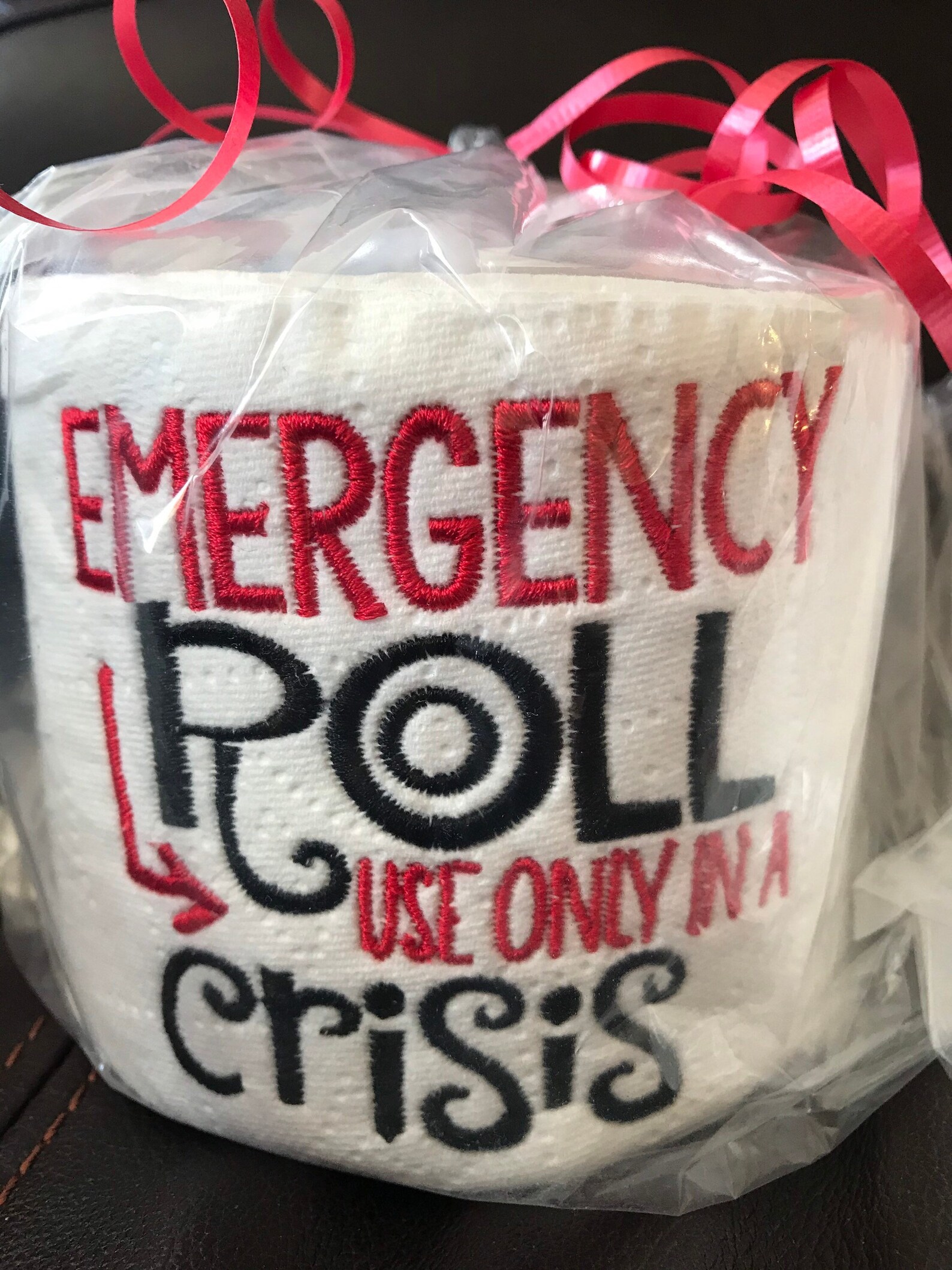 Emergency Roll Embroidered Toilet Paper - Etsy
