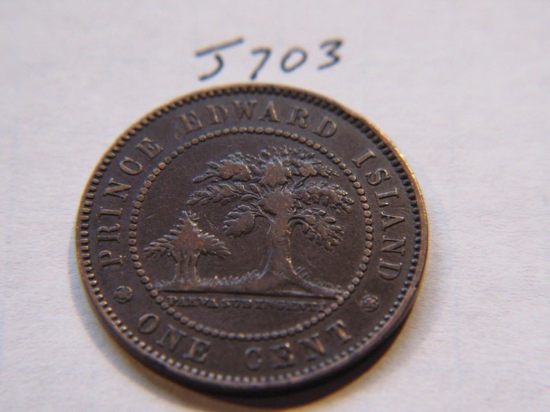 PEI Prince Edward Island 1871 Canadian Large Cent Coin | Etsy