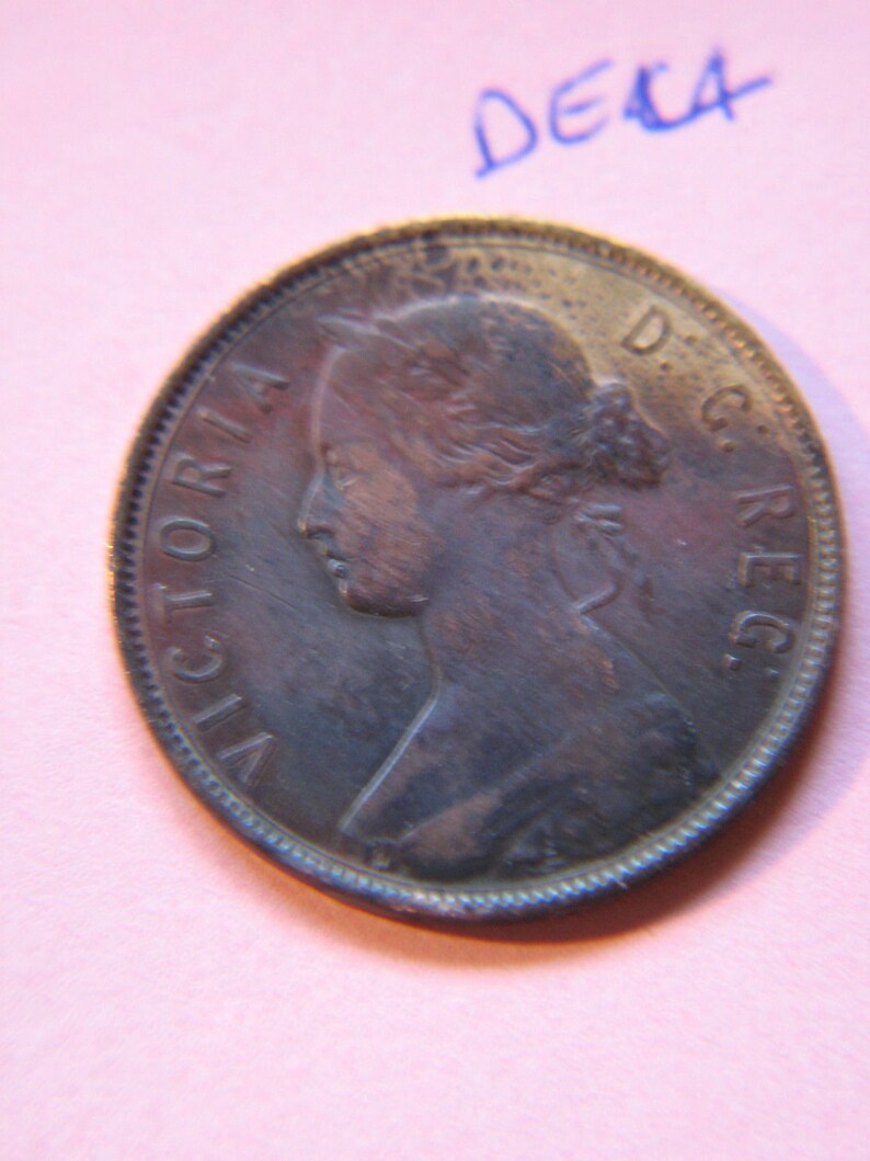Newfoundland 1890, Canadian Large Cent Coin , Queen Victoria - Etsy