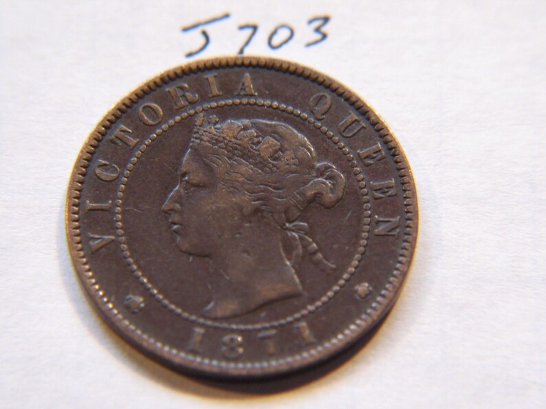 PEI, Prince Edward Island 1871, Canadian Large Cent Coin , Queen ...