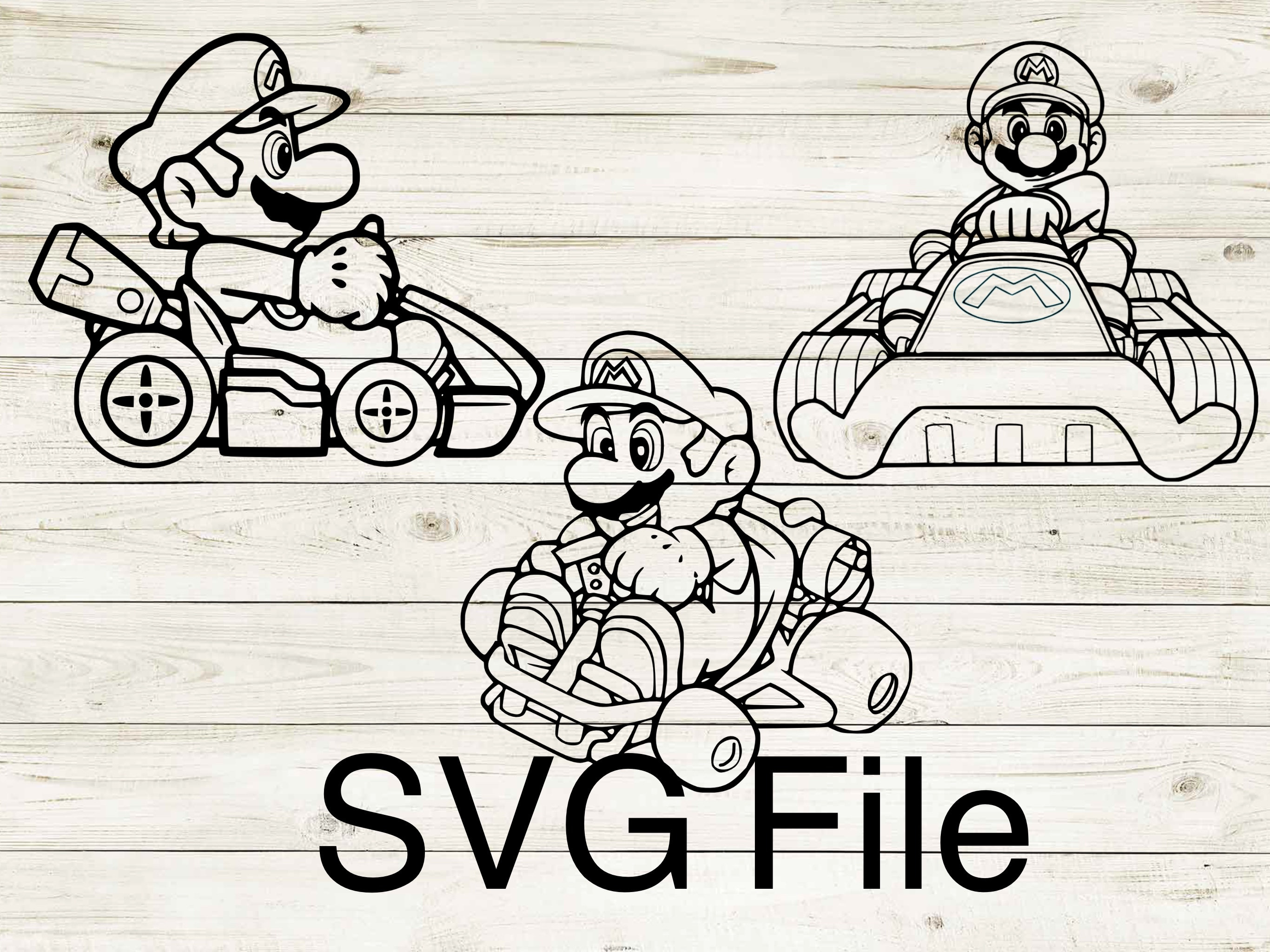 Mario Kart Silhouette