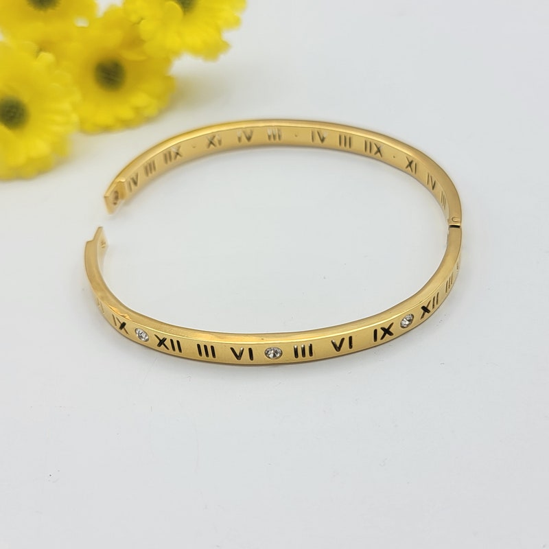 Roman Numeral Bangle Men - Etsy