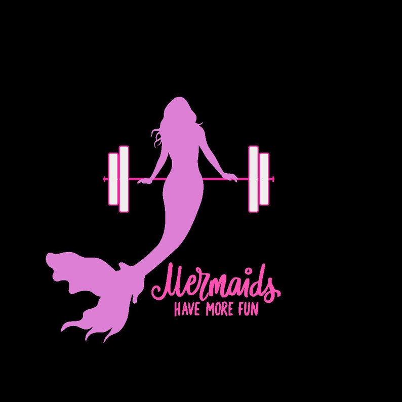 Mermaid Workout PNG - Etsy