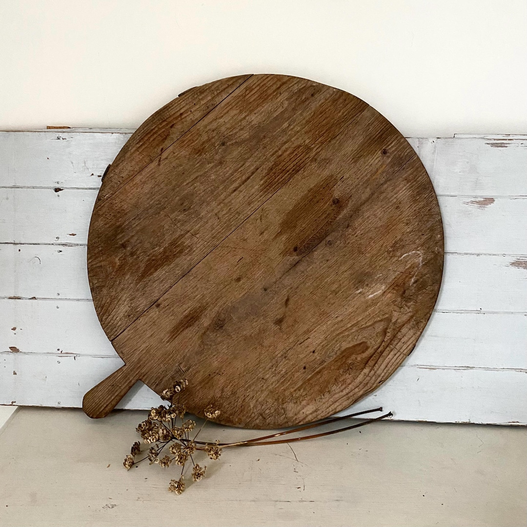 Large European 54cm Vintage Wooden Dough Board, Pine Bread Board ...