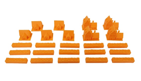 3D Printed Upgraded Tokens Compatible With Catan™ Orange - Etsy