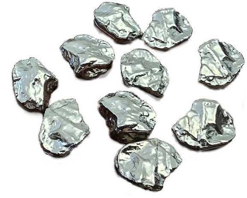 Shiny Silver Nuggets (set of 10) - Etsy