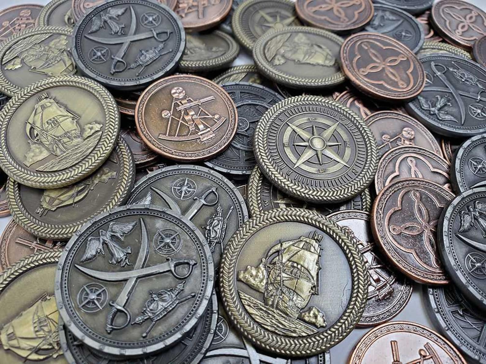 Pirate Coins Set in Burgundy Bag set of 50 - Etsy