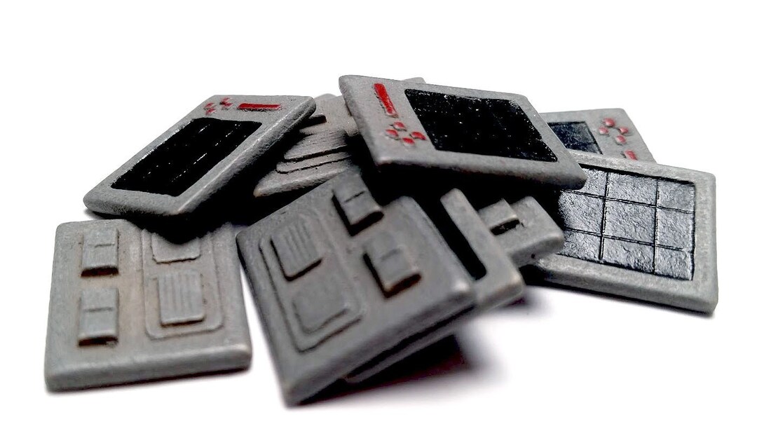 Tech/science Tablet Tokens (set of 10) - Etsy