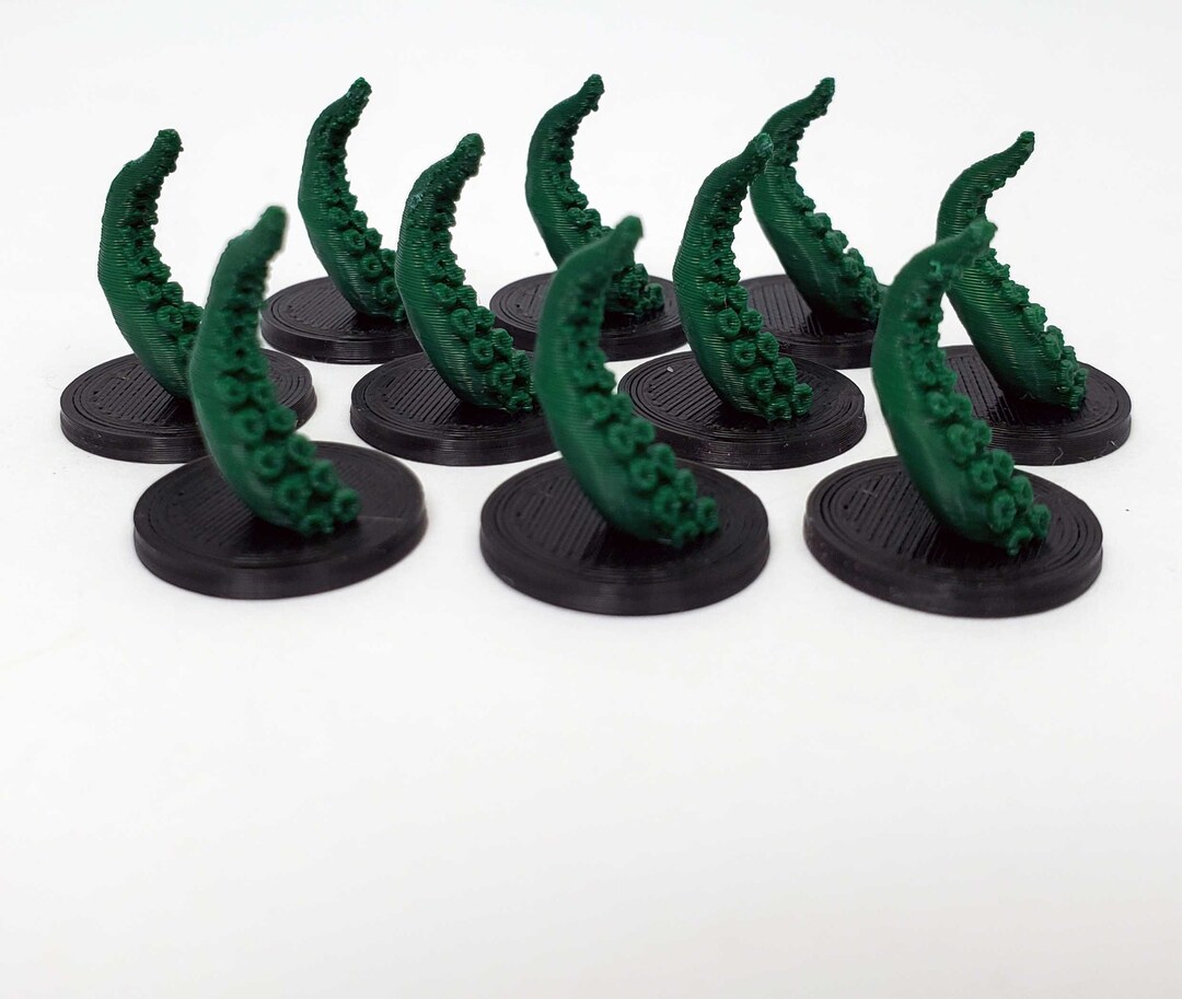 3D Printed Tentacle Tokens (set of 10) - Etsy