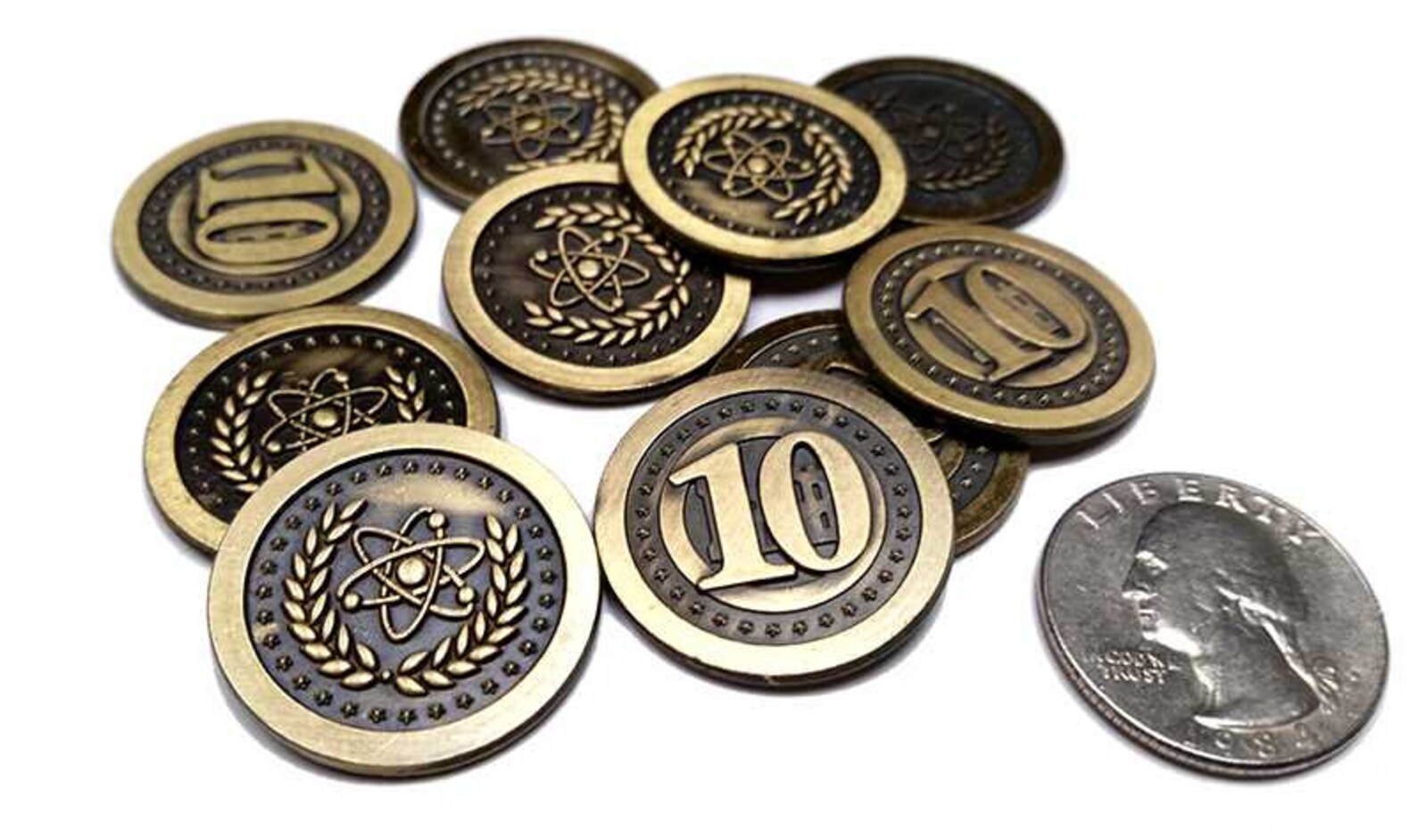 Atomic Gold Coins (set of 10) - Etsy