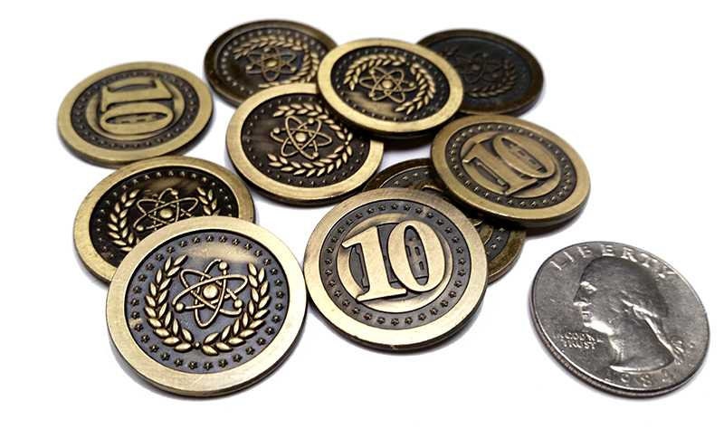 Atomic Gold Coins set of 10 - Etsy