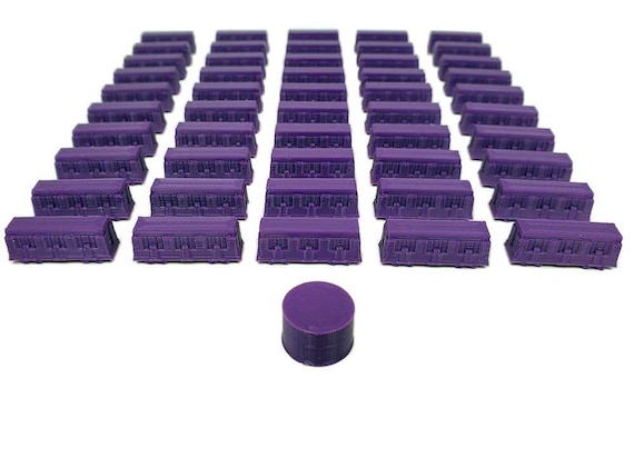 3D Printed Train Set Purple set of 51 - Etsy