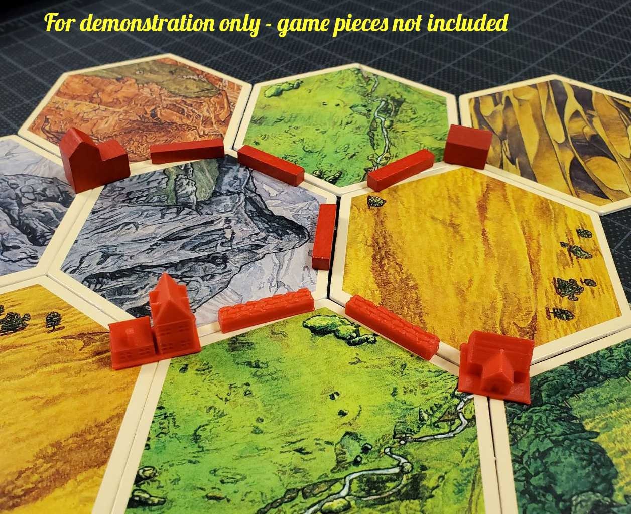 3D Printed Upgraded Tokens Compatible With Catan™ - Brown (set of 24 ...