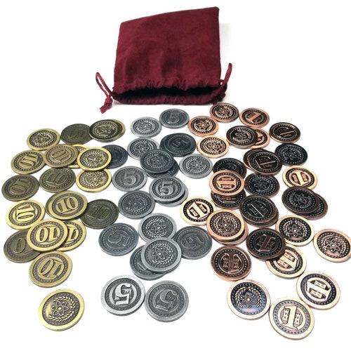 50 Metal Coin Board Game Upgrade Set - Etsy