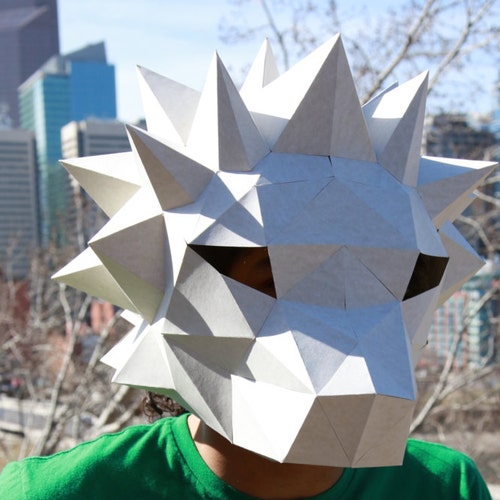 Cat Head Paper Mask | Etsy