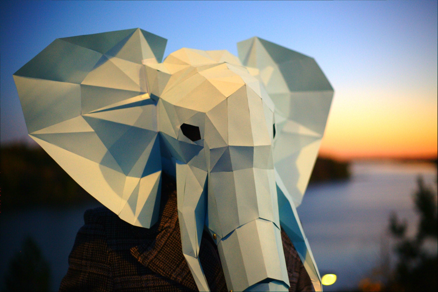 DIY Elephant Head Paper Mask - Etsy
