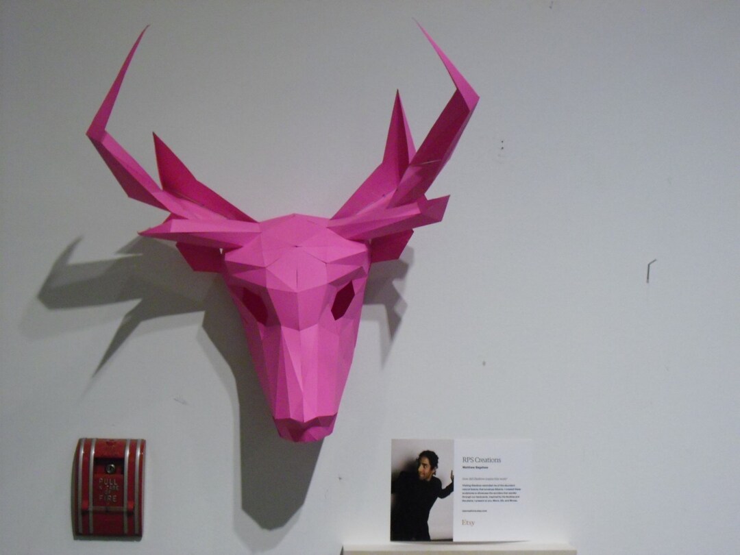 Paper Elk Wall Sculpture - Etsy