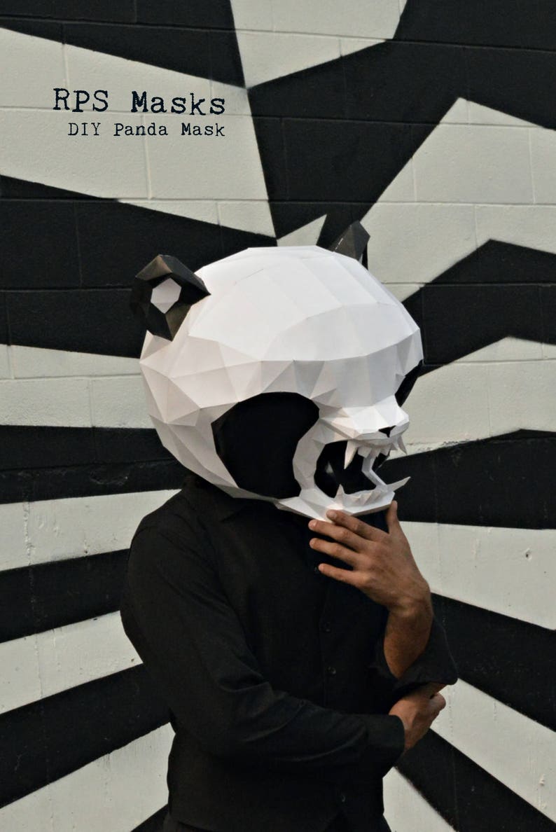 DIY Panda Paper Mask | Etsy