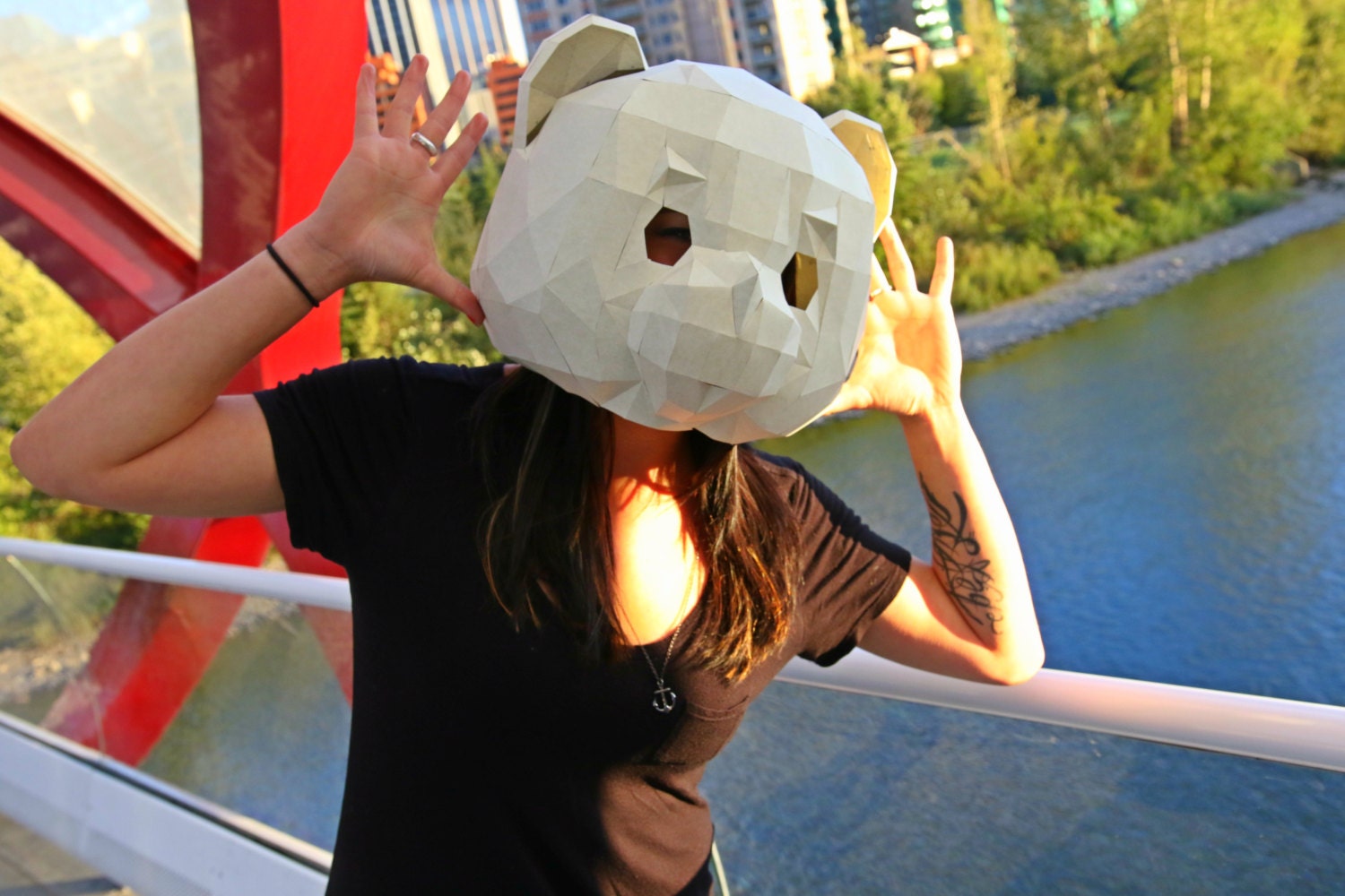 Teddy Bear Paper Mask | Etsy