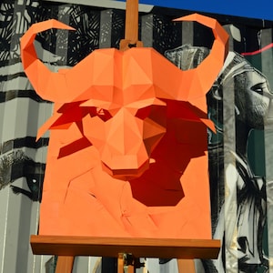 African Buffalo Paper Mask - Etsy