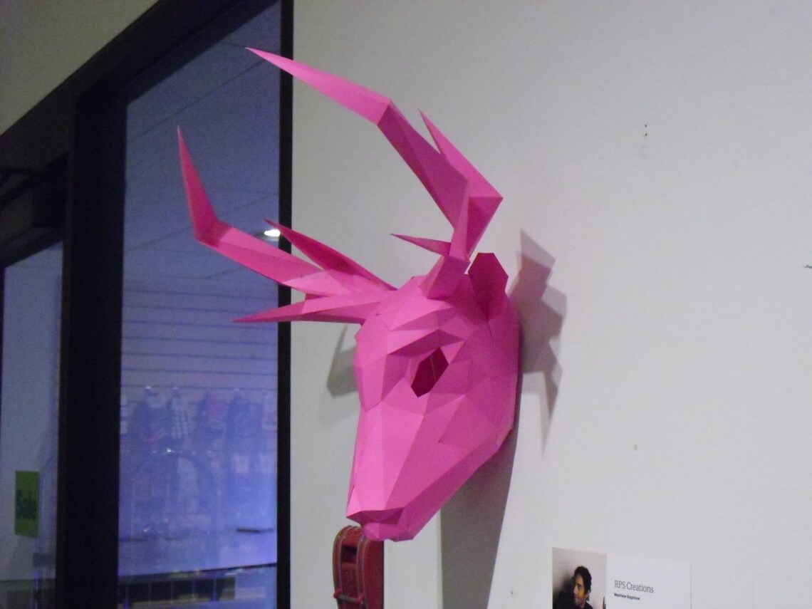 Paper Elk Wall Sculpture - Etsy