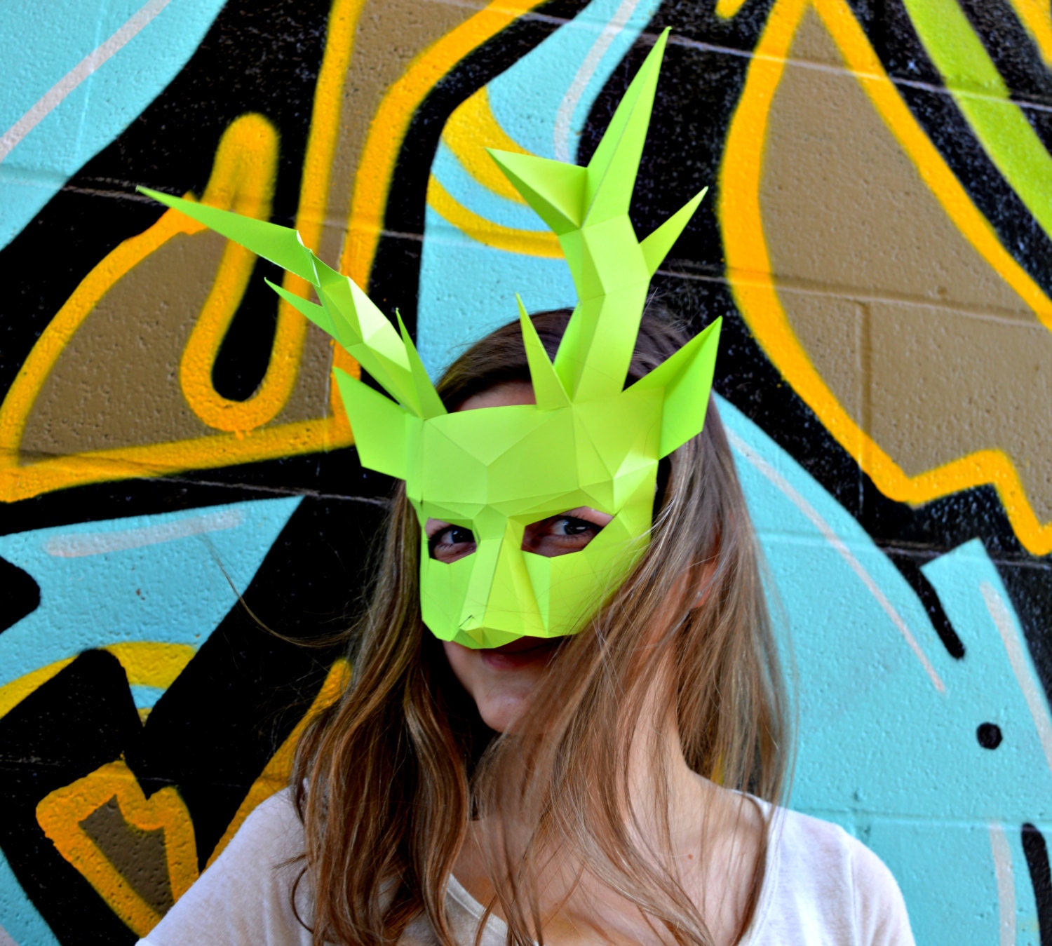 Masquerade Deer Paper Mask | Etsy