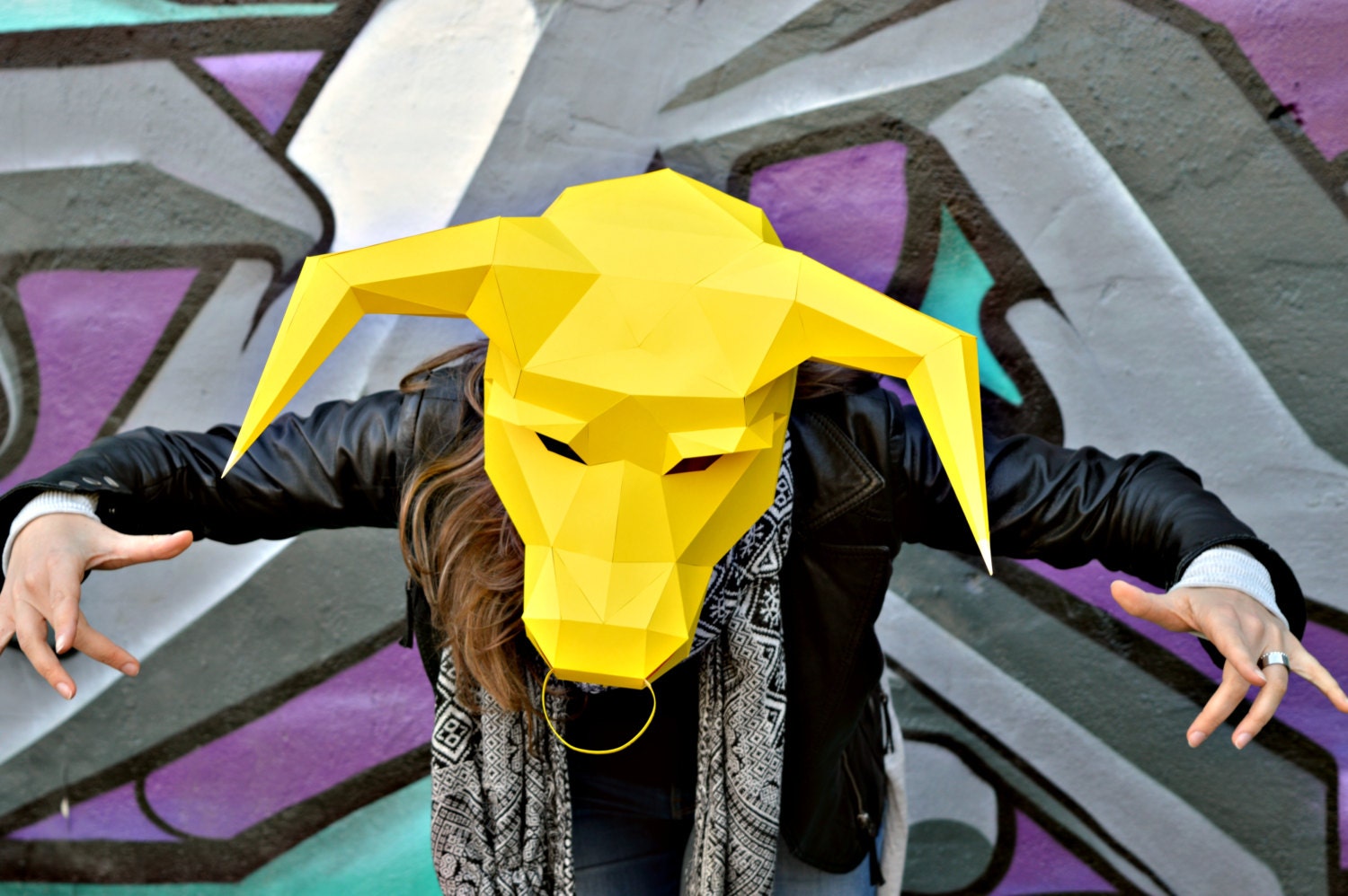 Bull Paper Mask | Etsy