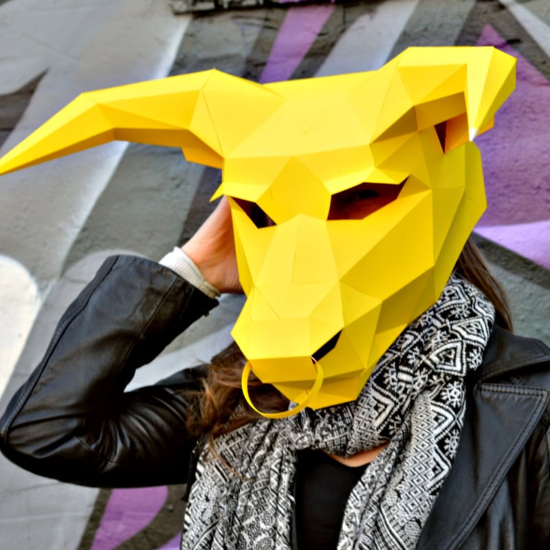 Bull Mask - Etsy