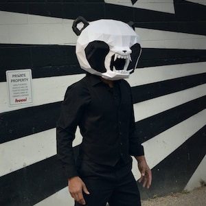 DIY Panda Paper Mask - Etsy