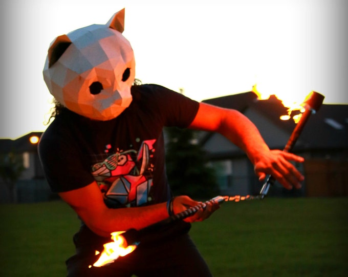 Half Cat Mask/diy Cat Mask/paper Cat Mask/diy Mask/fancy Dress ...