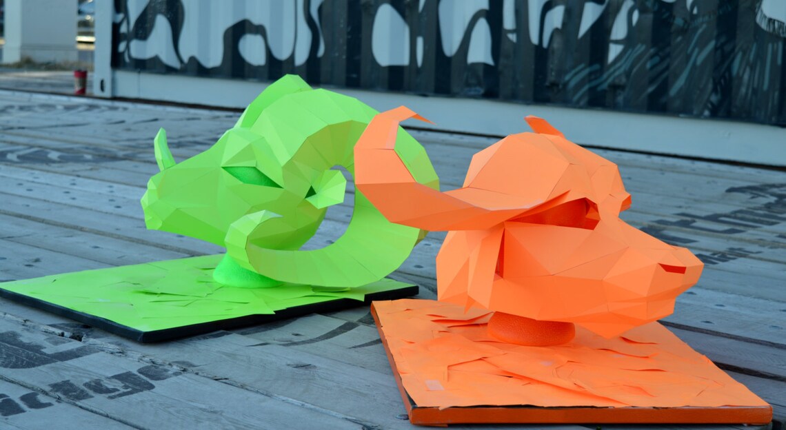 African Buffalo Paper Mask | Etsy