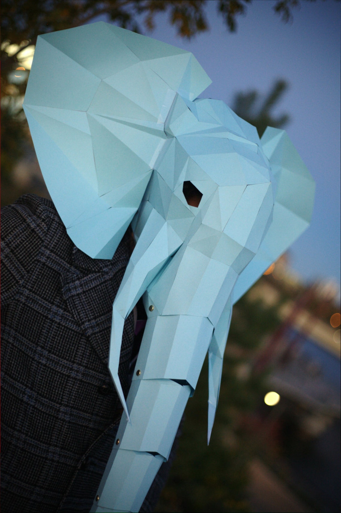 DIY Elephant Head Paper Mask - Etsy