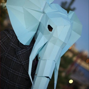 DIY Elephant Head Paper Mask - Etsy