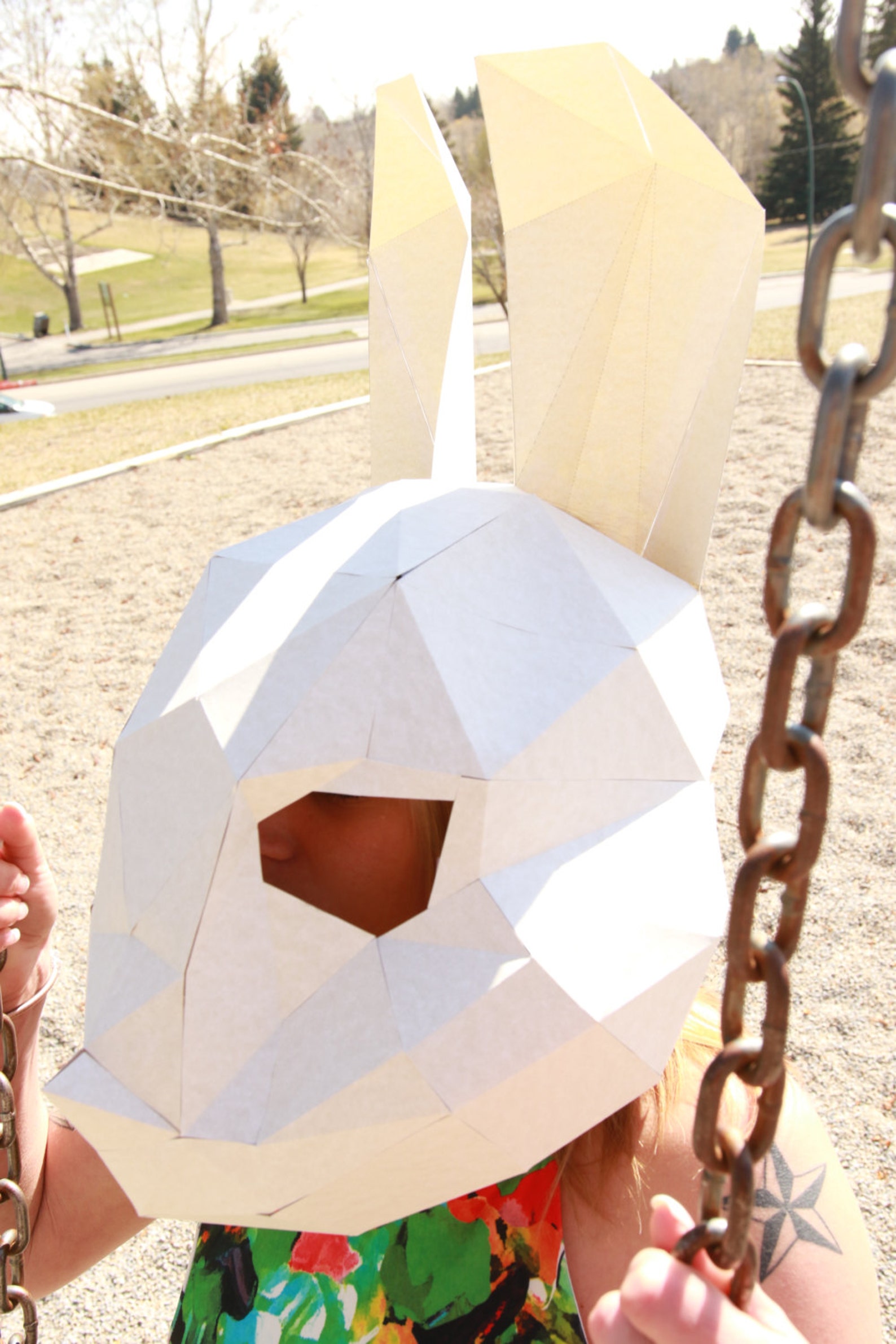 Paper Bunny Mask - Etsy