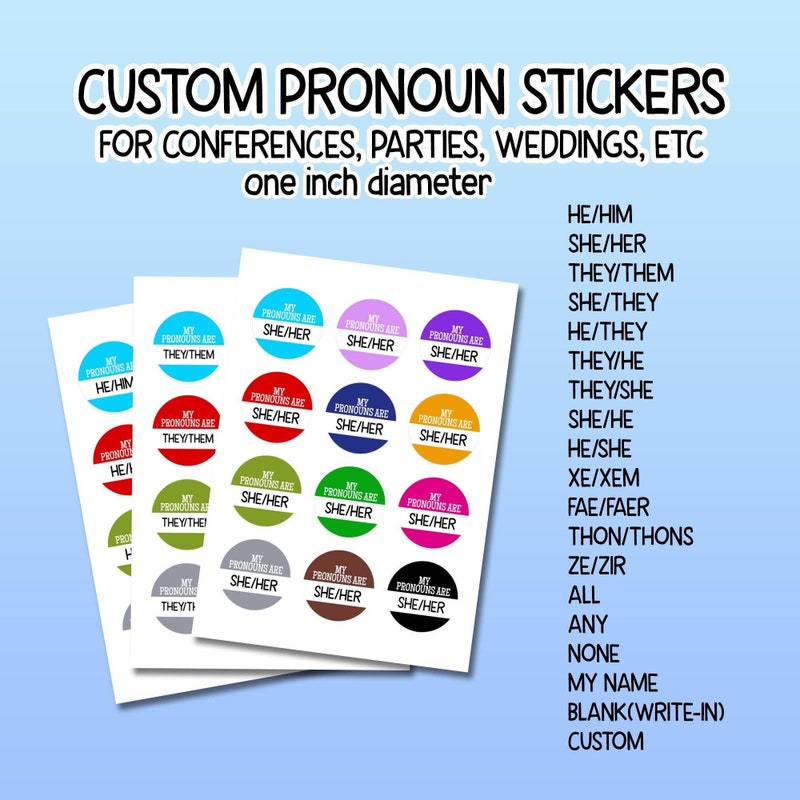 Pronouns - Etsy