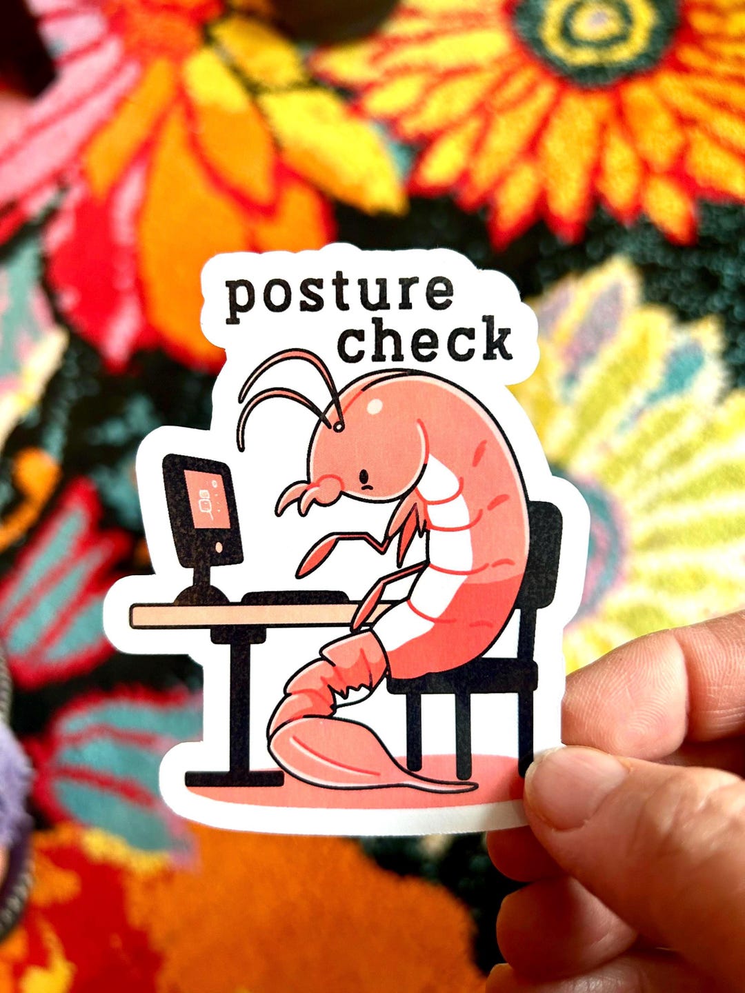 Waterproof Posture Check Sticker | Laptop Sticker | Sticker for Kindle ...