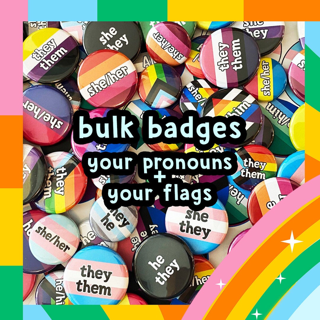Bulk Badges Your Design Pride Pins Pride Badges for Clubs, Conferences ...