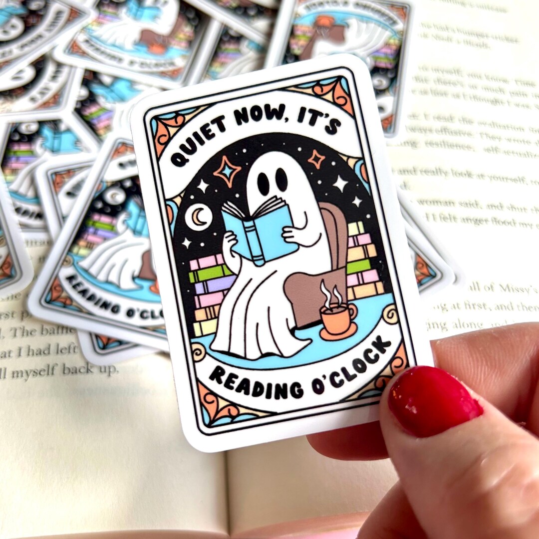 Spooky Reading Sticker, for Book Lovers. - Etsy