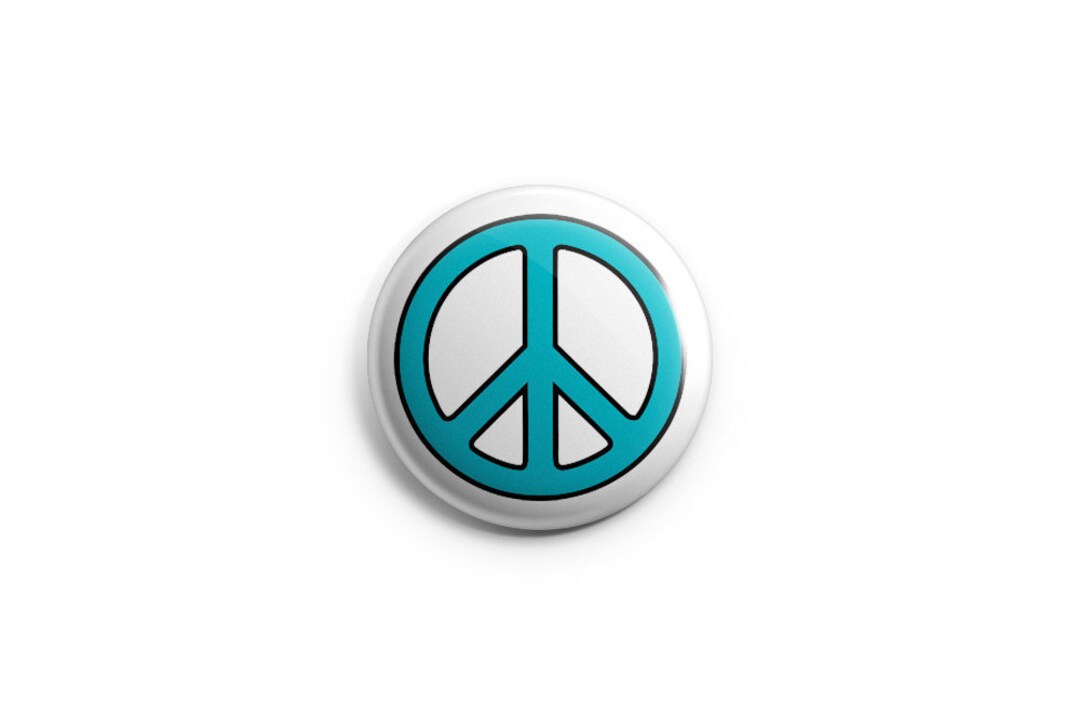 Peace Symbol 1.25 Inch Pinback Button or Magnet Peace Badge Peace Pin ...
