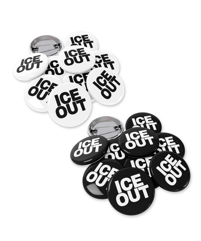 ICE Out 10 Pack Buttons, 10 X Anti-ice Protest Pins, Antifa, Pinback ...